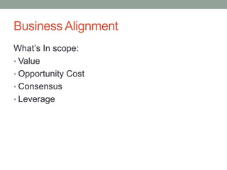 Achieving Business Alignment | PPT