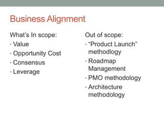 Achieving Business Alignment | PPT
