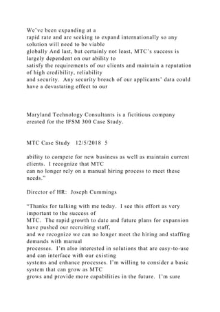 Business Analysis and System Recommendation.docx