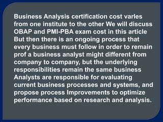 Business analysis course | PPT