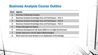 Business analysis course week1 - Overview | PPT