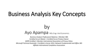 Business analysis key concepts | PPT