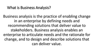 Business analysis key concepts | PPT