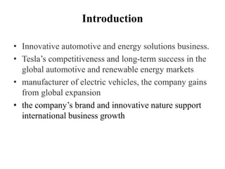 Business analysis of Tesla.INC