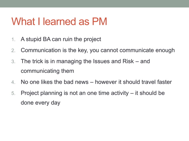 Business analysis & project management | PPT