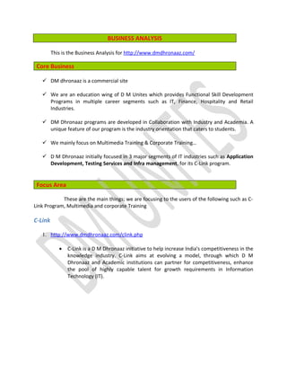 Business analysis sample report, Business Impact Analysis Report ...