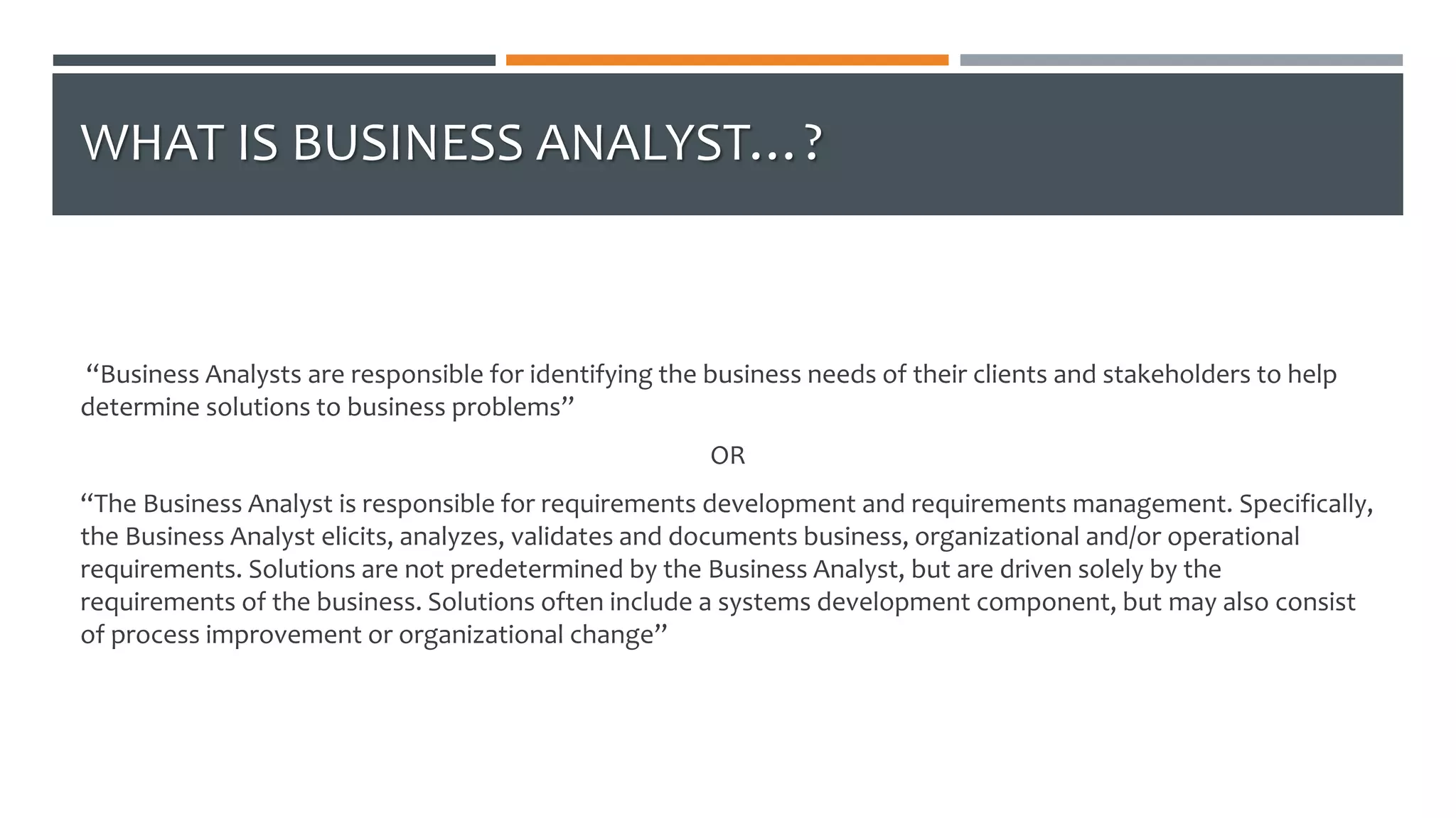 Business Analysis Skills Ppt