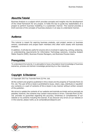 Business analysis tutorial | PDF