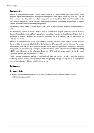 Business analyst | PDF
