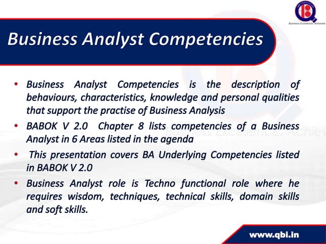 Business Analyst Competencies | PPTX