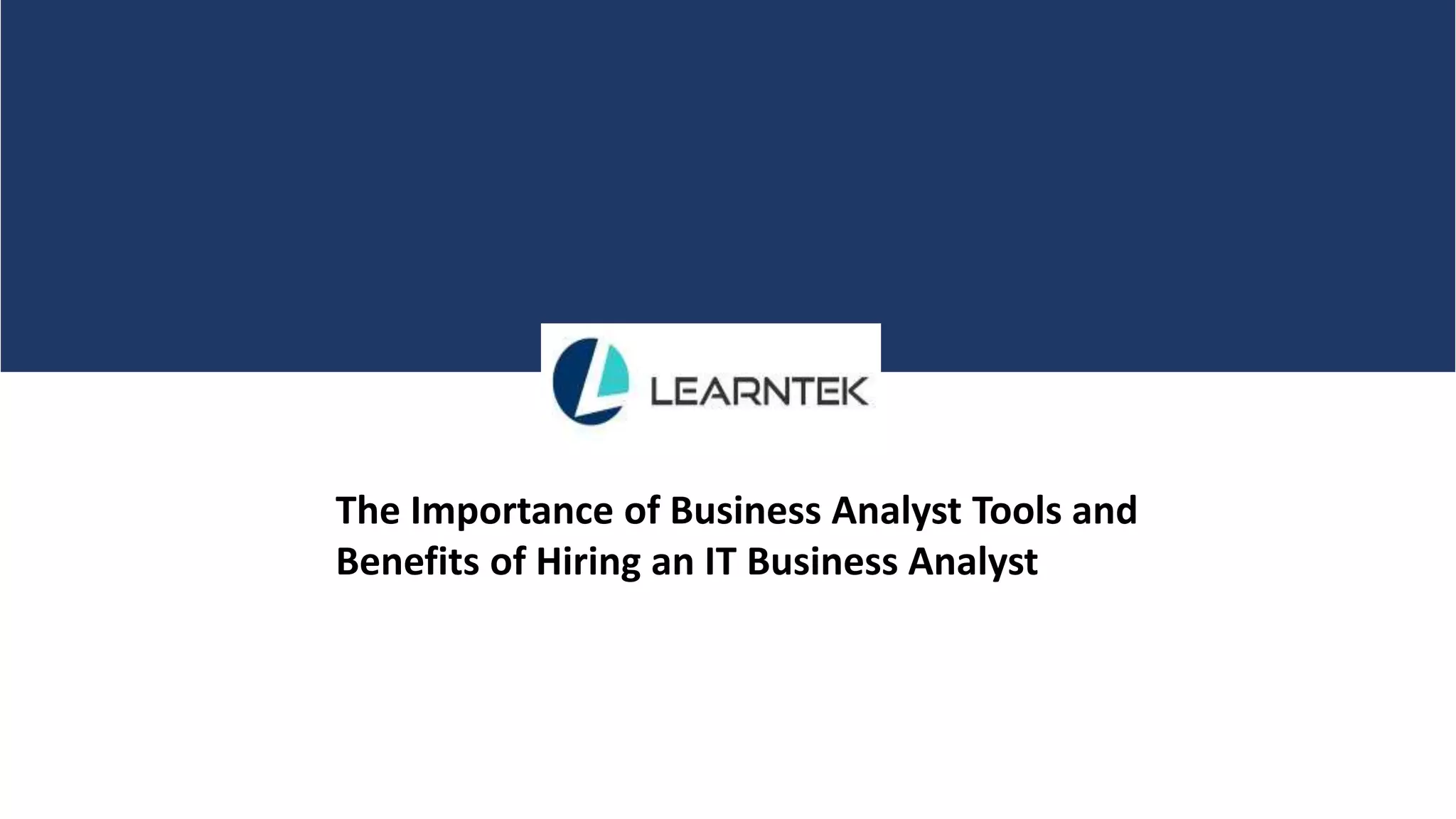 Business analyst tools | PPTX
