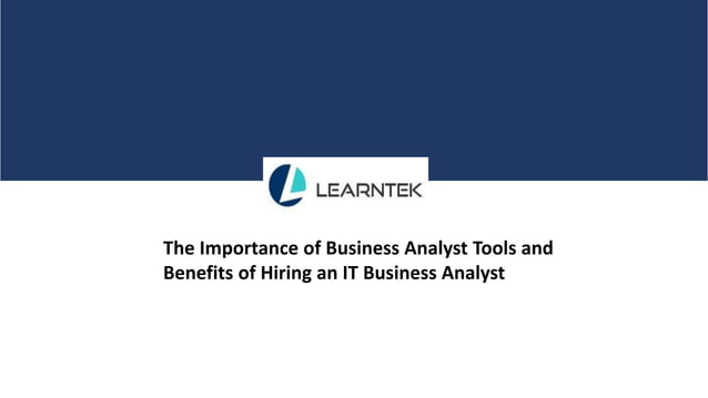 Business analyst tools | PPT