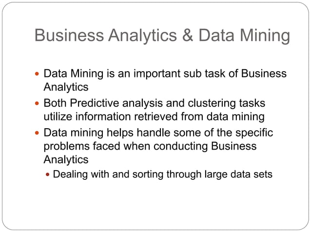 Business analytics and data mining | PPTX | Databases | Computer ...