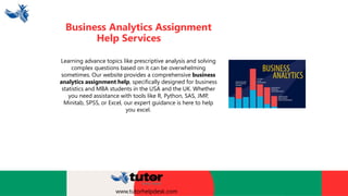 Business Analytics Assignment Guide On Prescriptive Analytics for Decision Making.pdf