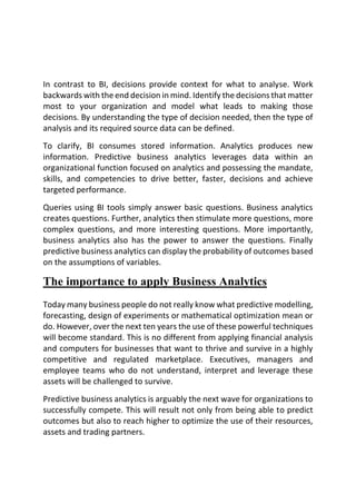 Business analytics course | PDF