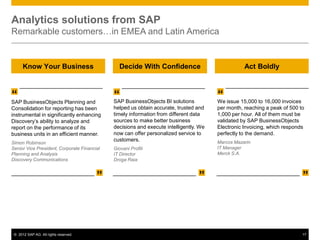 Analytics Solutions from SAP | PPTX