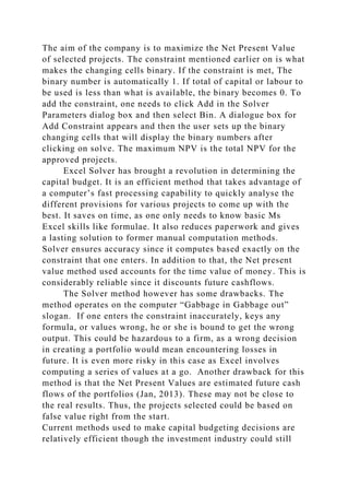 Business Analytics in Capital Budgeting.Capital budgeting is a p.docx