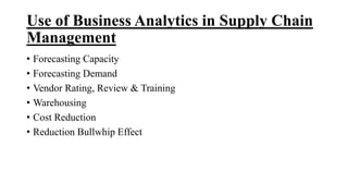 Business analytics in supply chain management | PDF