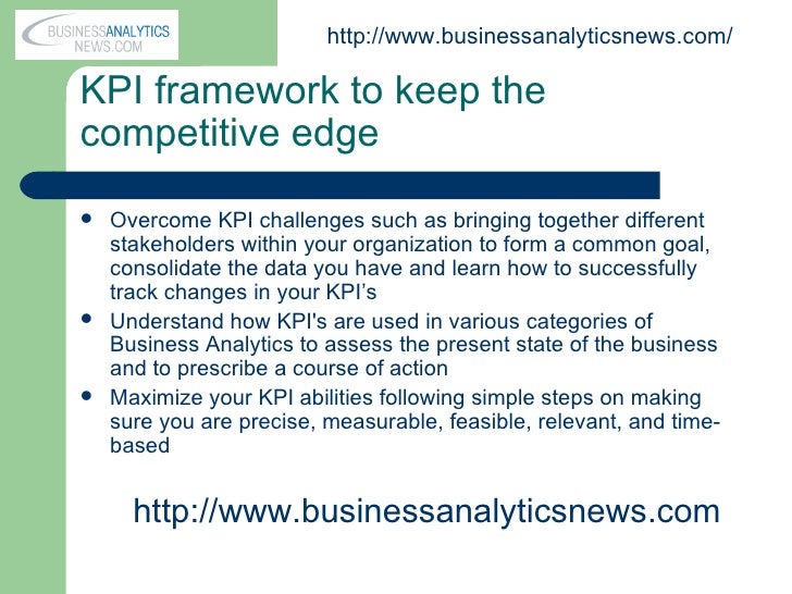 Business Analytics Summit Kpi Framework To Keep The Competitive Edge