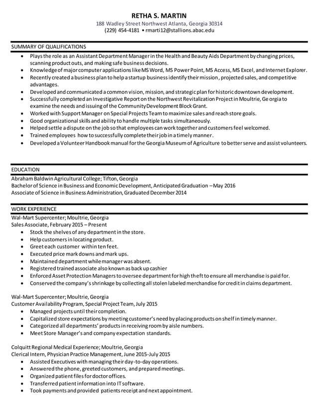 Business and Economic Development Resume | DOCX | Business ...