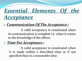 Business and industrial law part 1 - offer and acceptance - chapter 2 ...