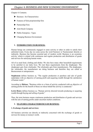 Business and new economic enviornment | DOCX