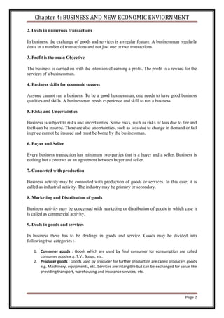 Business and new economic enviornment | DOCX