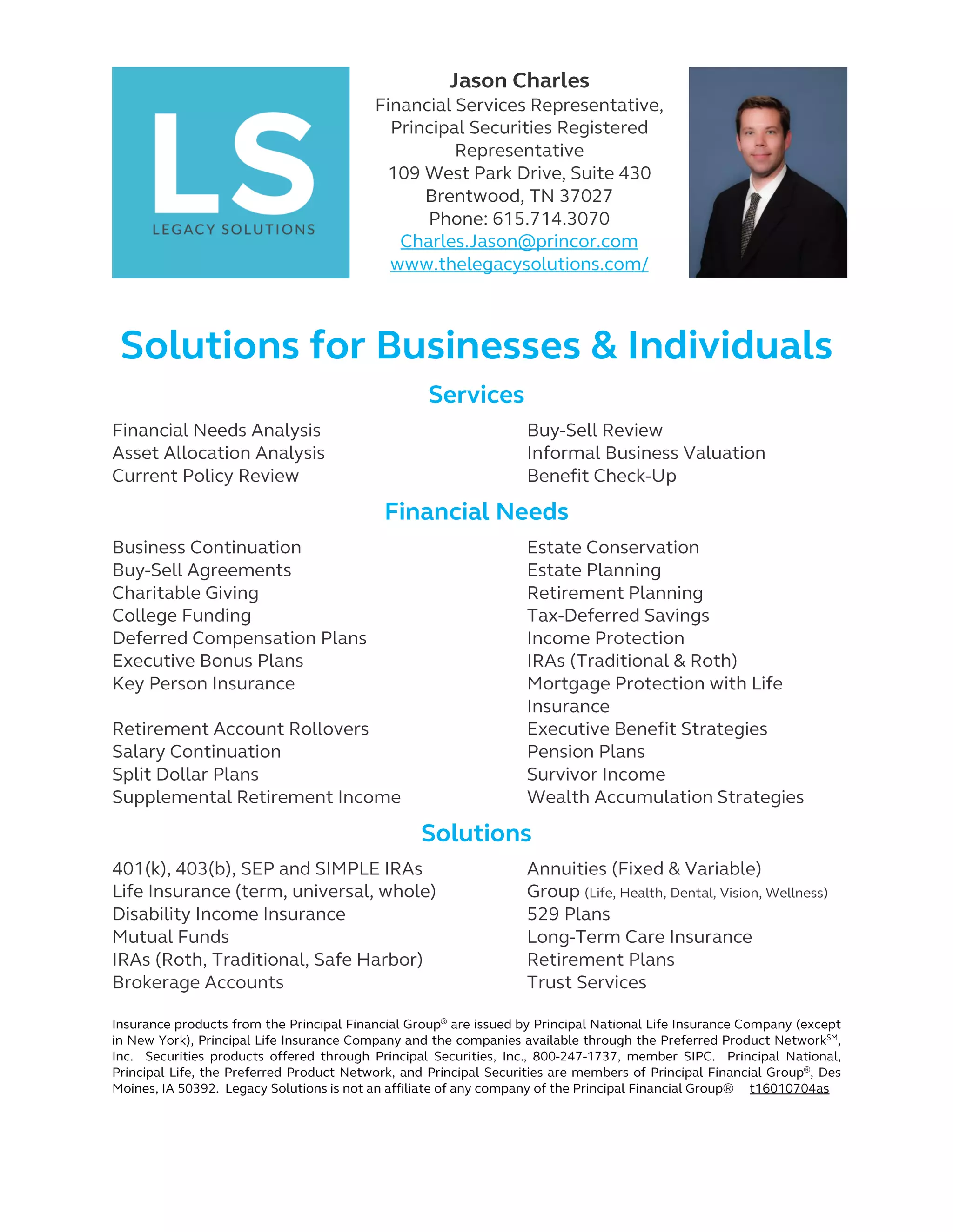 The Legacy Solutions for Business & Individuals | PDF