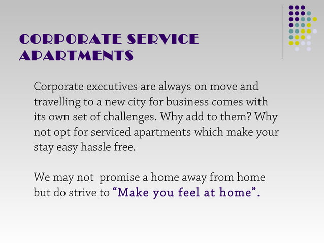 Business apartments ppt | PPT