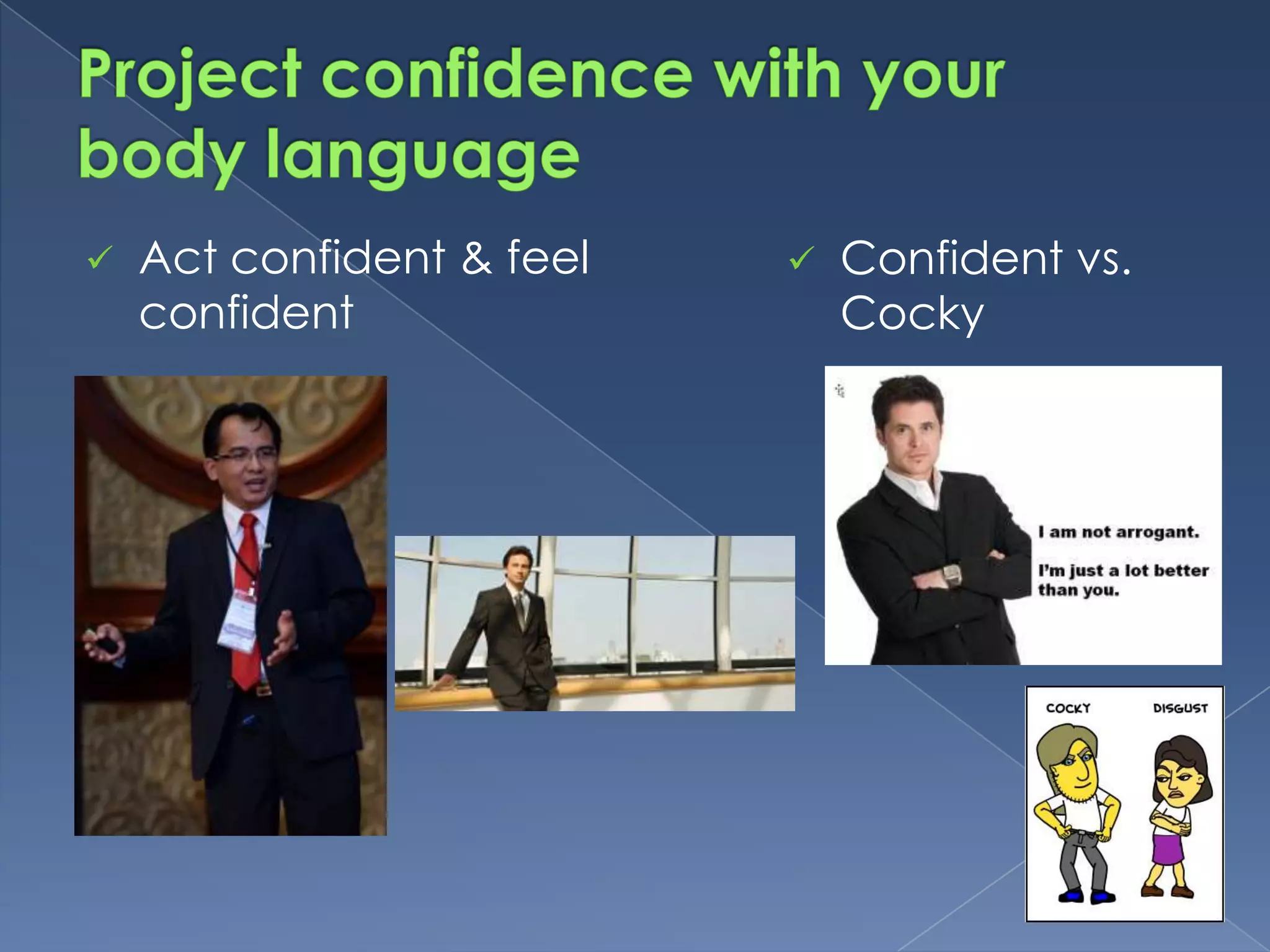 Professional Appearance & Etiquette - Basic guides on body language | PPSX