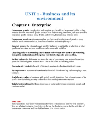 Business AS levels | DOCX