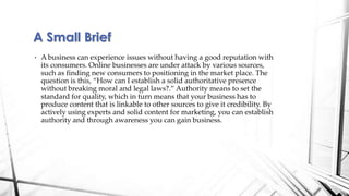 Business authority and awareness introduction | PPTX