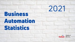 Business automation statistics for 2021 | PPT