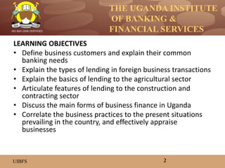 Business banking unit1 | PPT