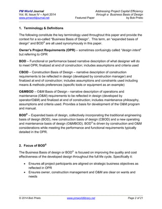 Business basis of design | PDF