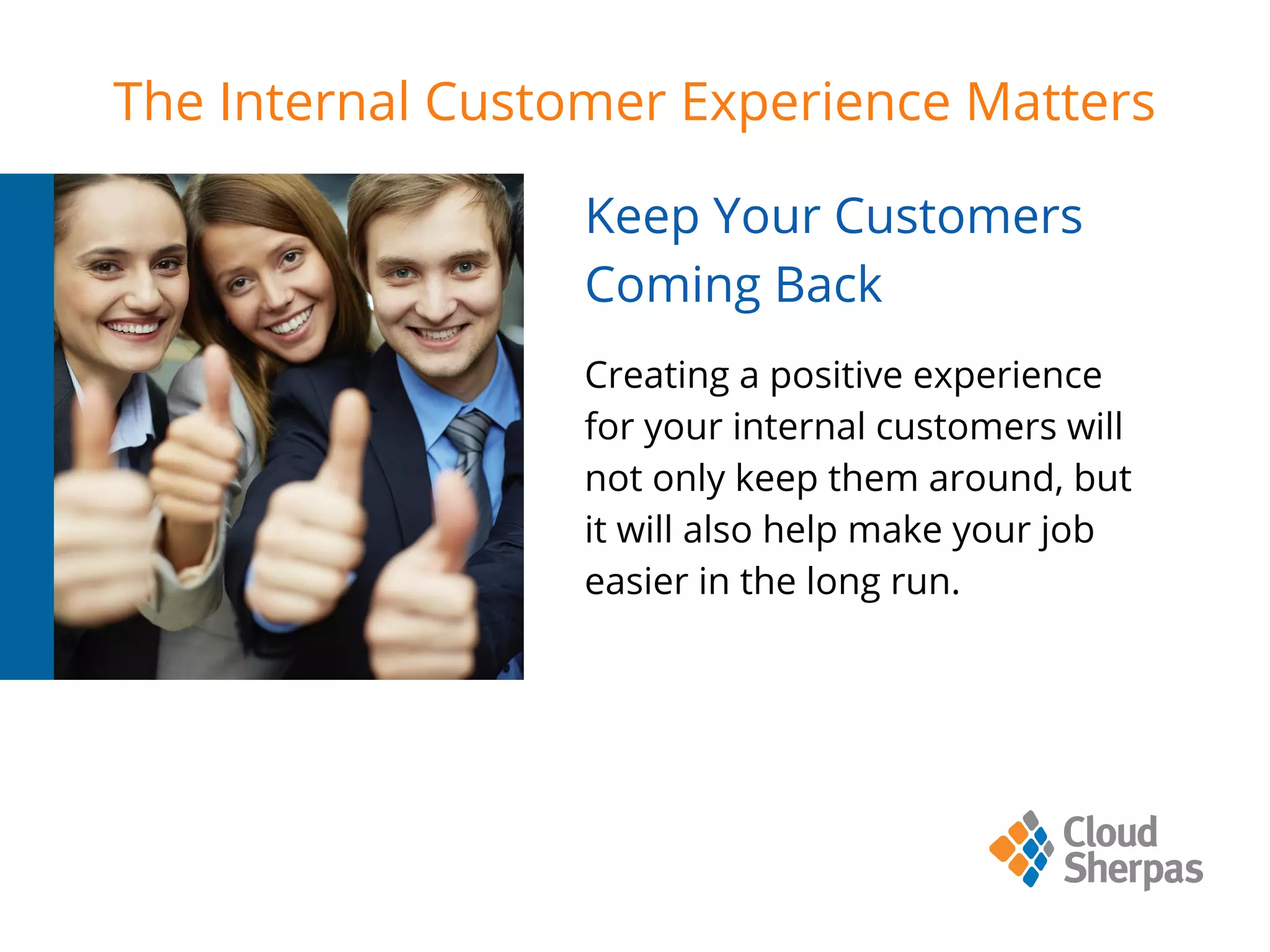 Business Benefits of Improving the Internal Customer Experience | PDF ...