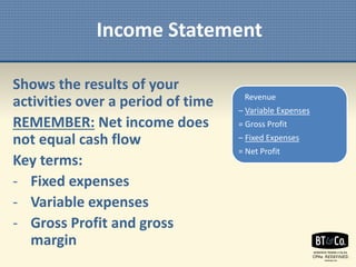 Business bootcamp "know your numbers" presentation | PPTX