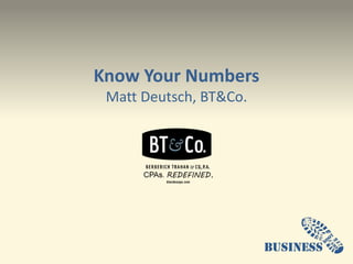 Business bootcamp "know your numbers" presentation | PPTX