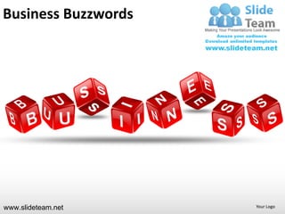 Business buzzwords in cubes building blocks stacked powerpoint ppt ...