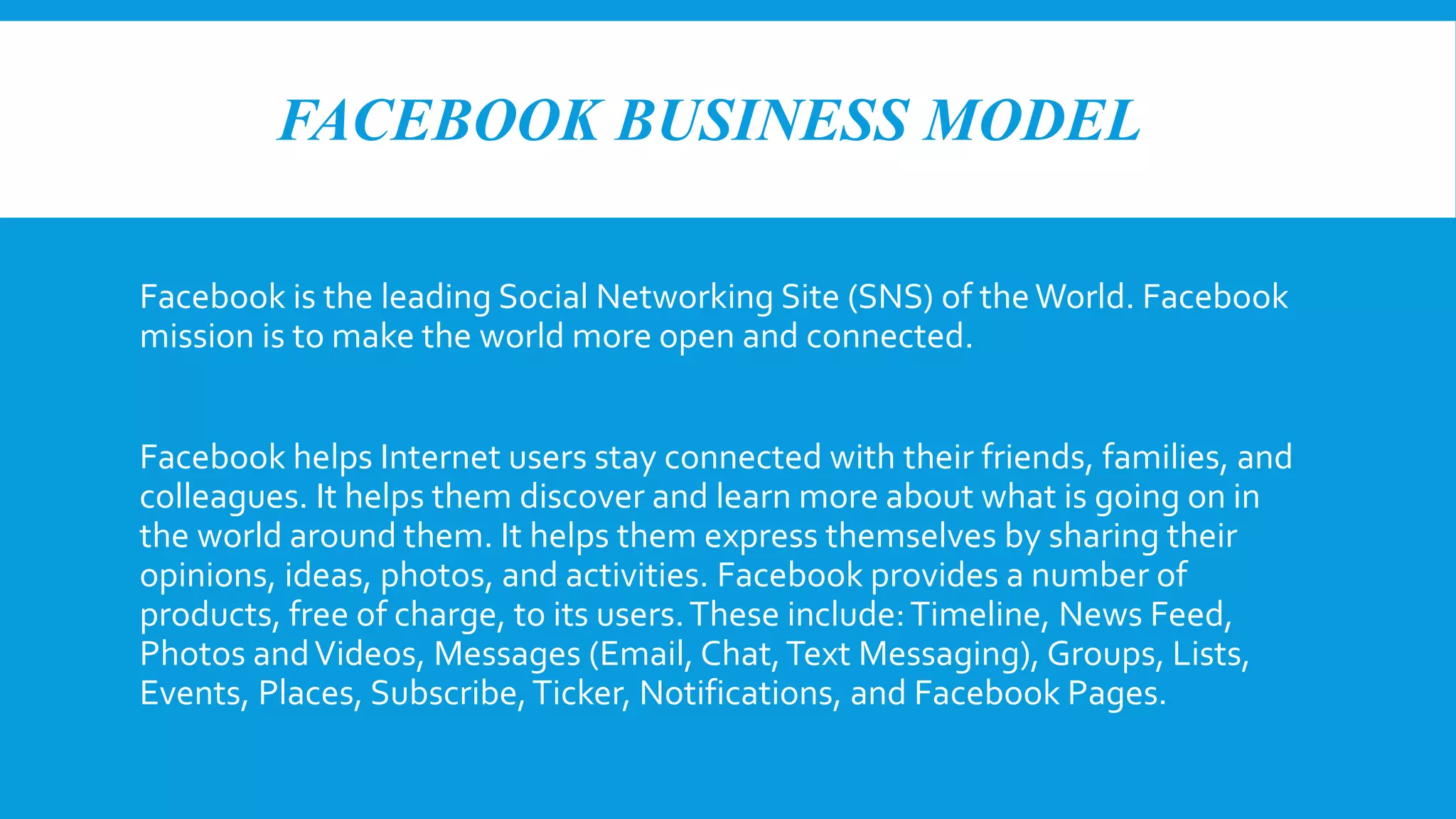 Business canvas model of Facebook | PPT