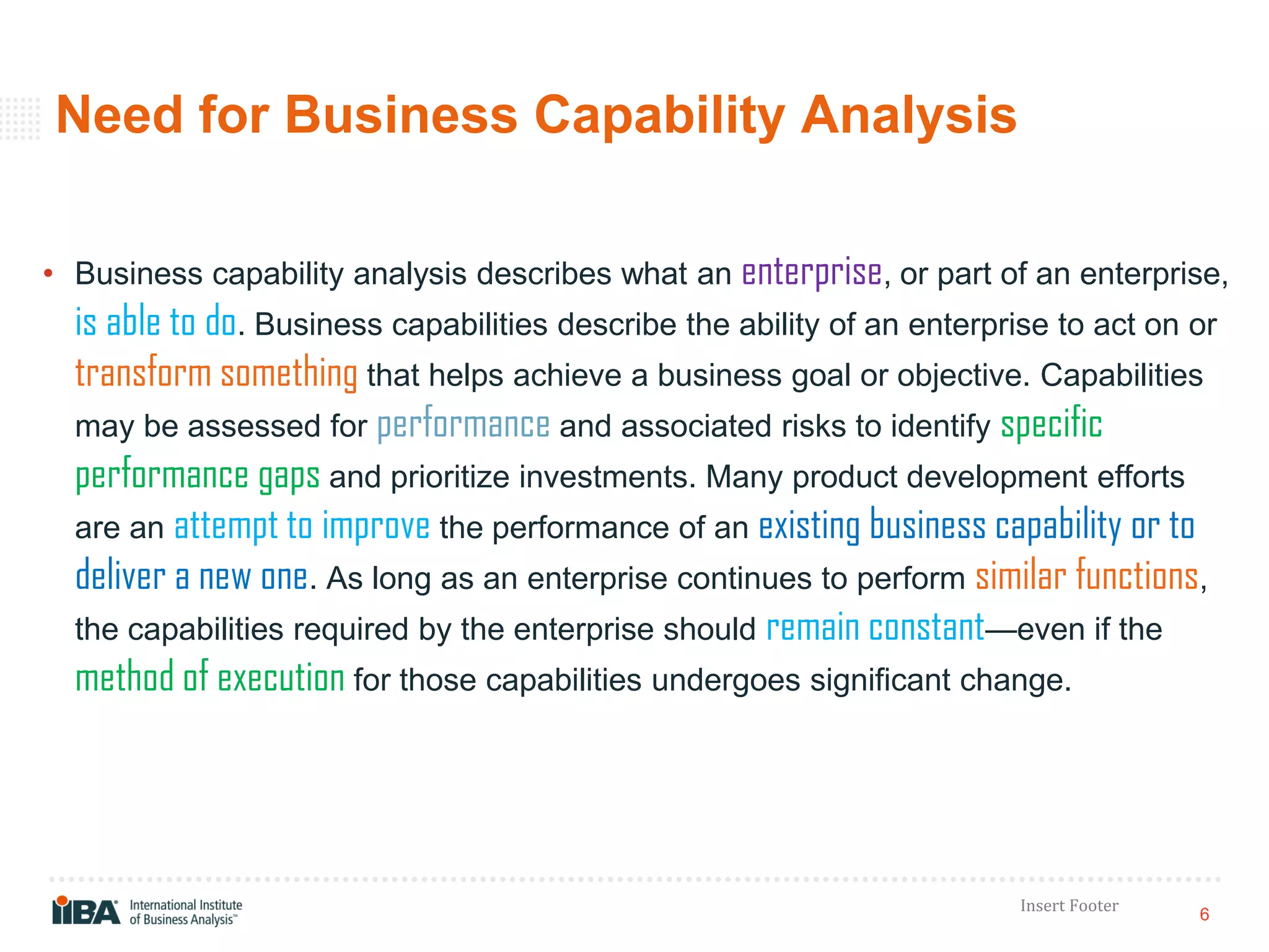 Business Capability Analysis | PDF