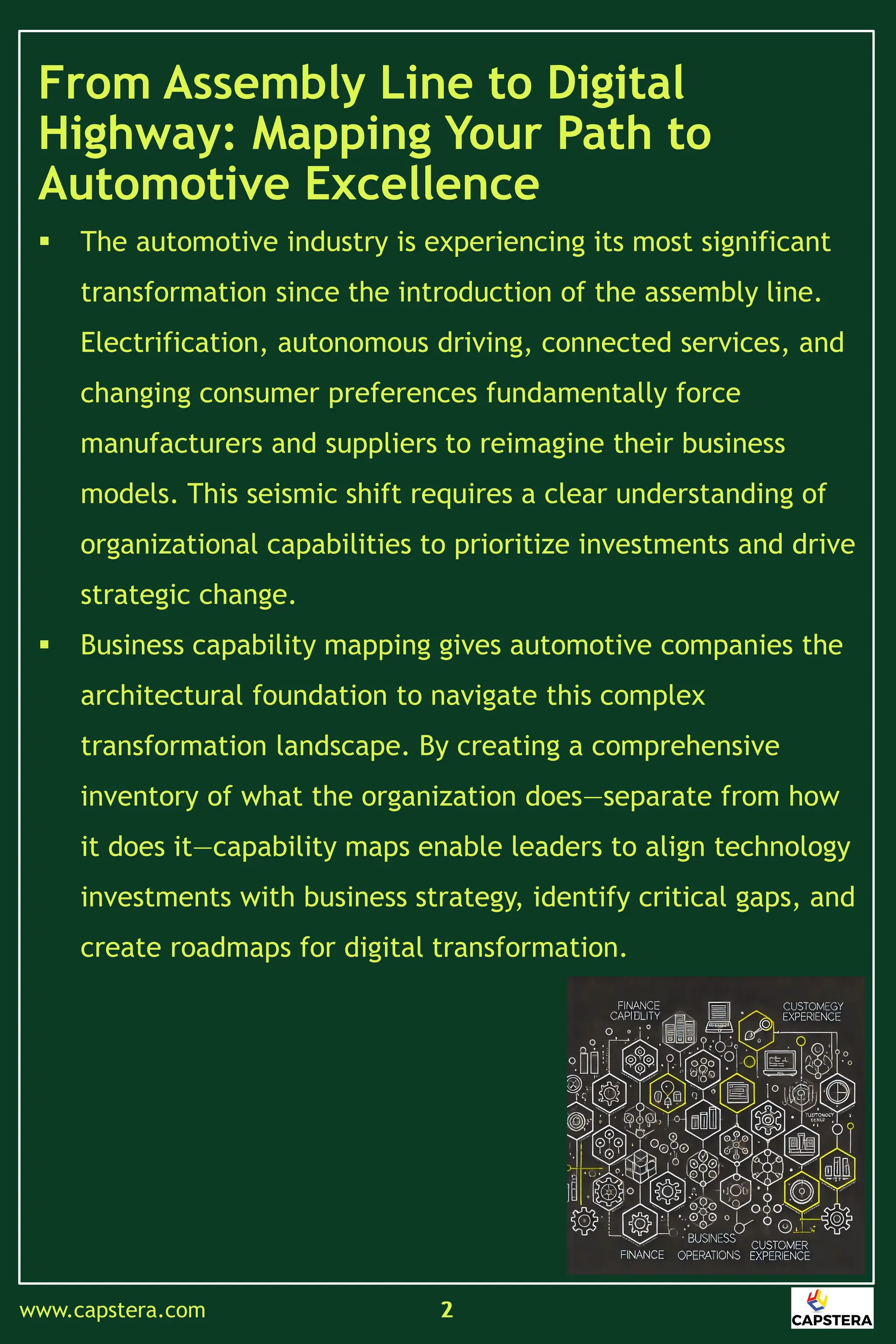 Business Capability Mapping for Automotive Companies | PDF