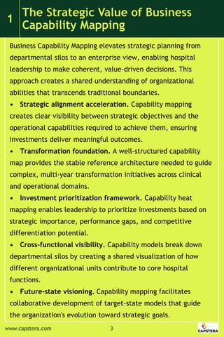 Business Capability Mapping for Hospitals | PDF
