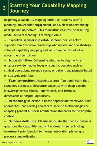 Business Capability Mapping for Hospitals | PDF
