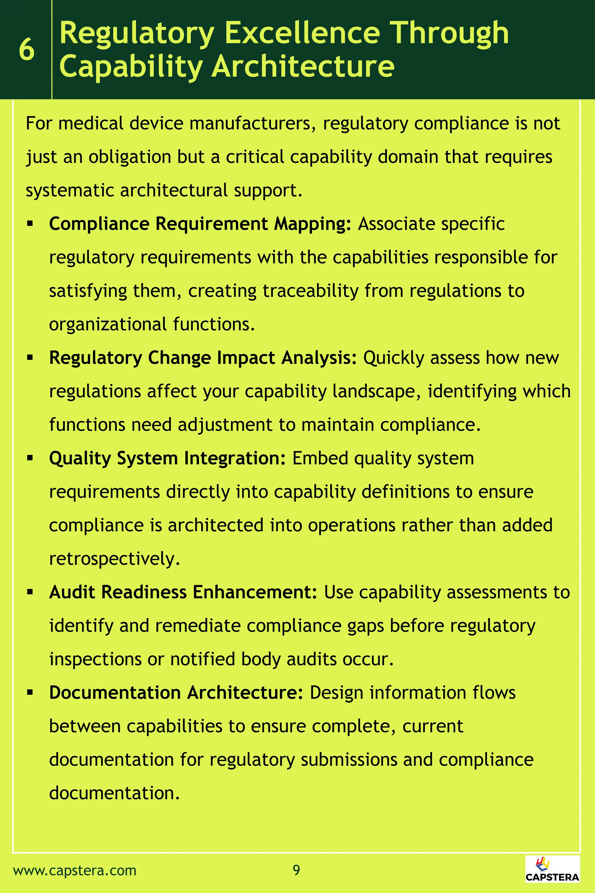 Business Capability Mapping for Medical Device Manufacturers | PDF