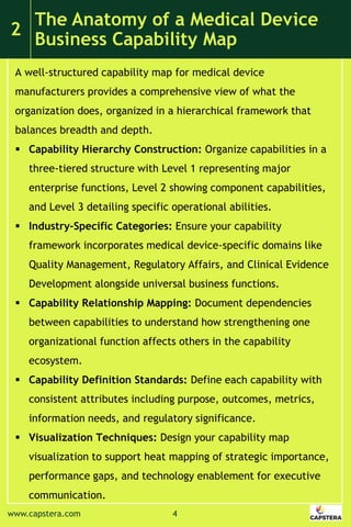 Business Capability Mapping for Medical Device Manufacturers | PDF