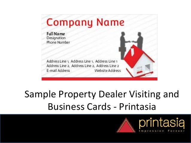 Business card designs property dealer printasia