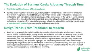 Business Card Printing Services - A Sustainable Approach | PPTX