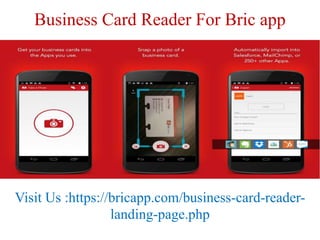 Business card reader for bric app ppt | PPT