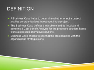 Project Management: Business Case | PPTX